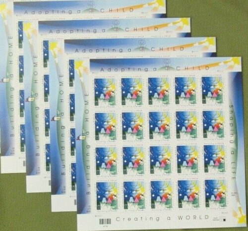 Four Sheets x 20 =80 of ADOPTING A CHILD STAMP 33¢ US Postage Stamps ...