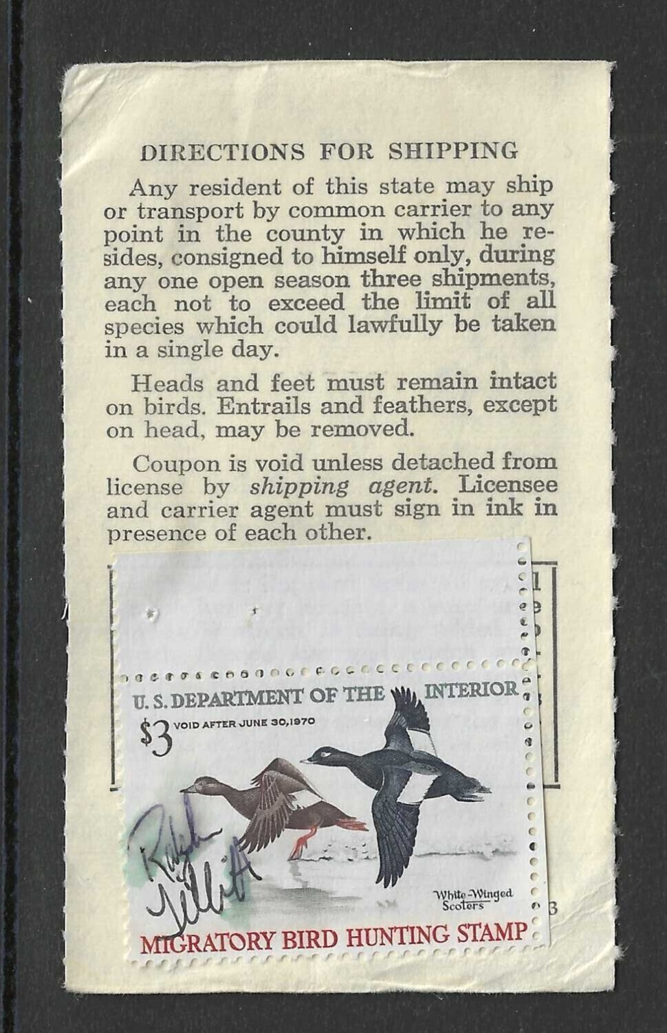 RW36 Used on license VF | United States, Duck Stamps - Federal Stamp ...