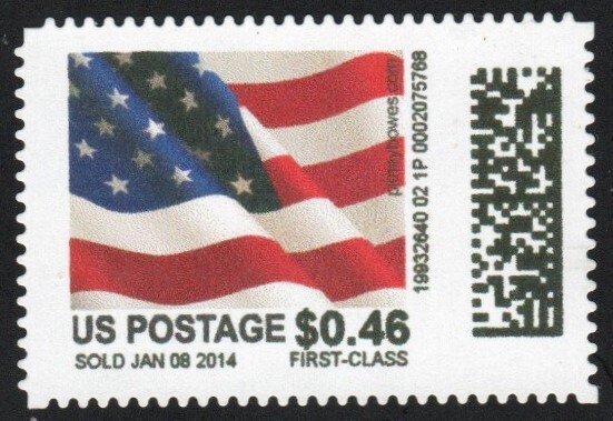 CVP84b - (46c) - "Flag" - Computer Vended Postage - Used Single - Off ...