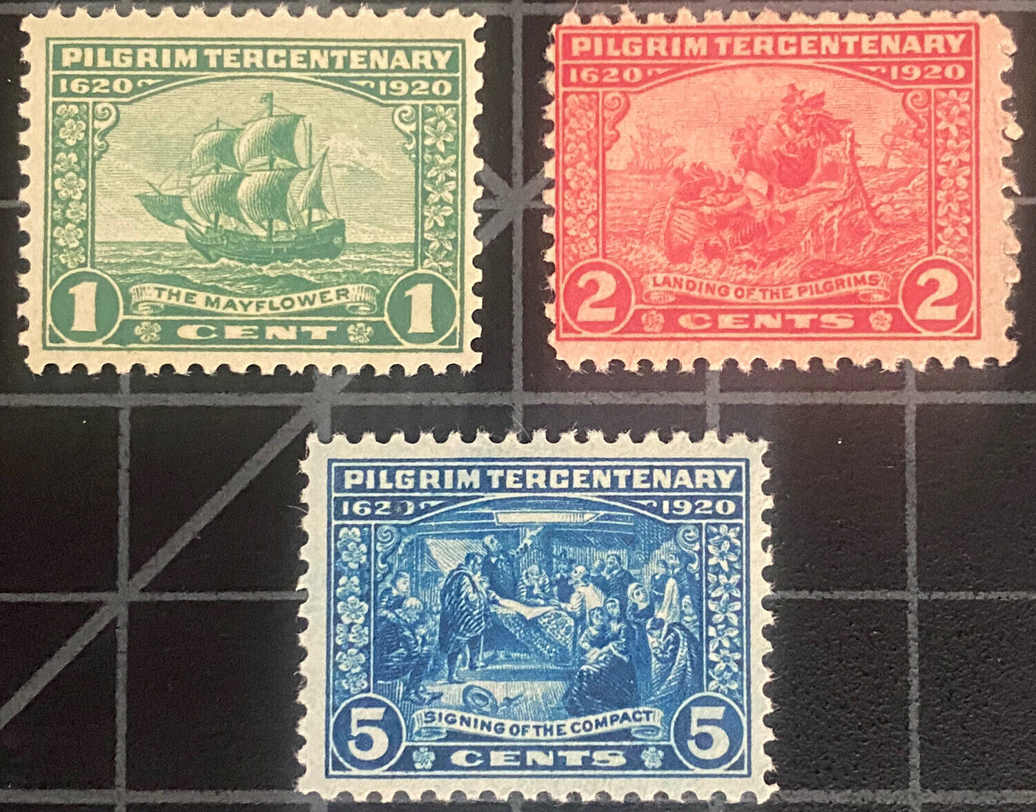 US Stamps- SC# 548 - 550 - Pilgrim - MH - SCV = $42.00 | United States ...