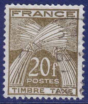 France - 1947 - Scott #J90 - used - Sheaves of Wheat | Europe - France ...