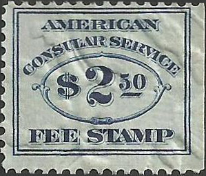 # RK5 USED Embossed Cancel | United States, Revenues - Consular Service ...