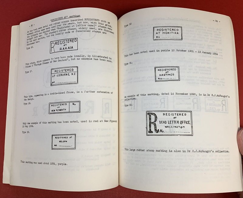 New Zealand Registered Mail Markings, by Rev. A. Voyce, Postal History ...