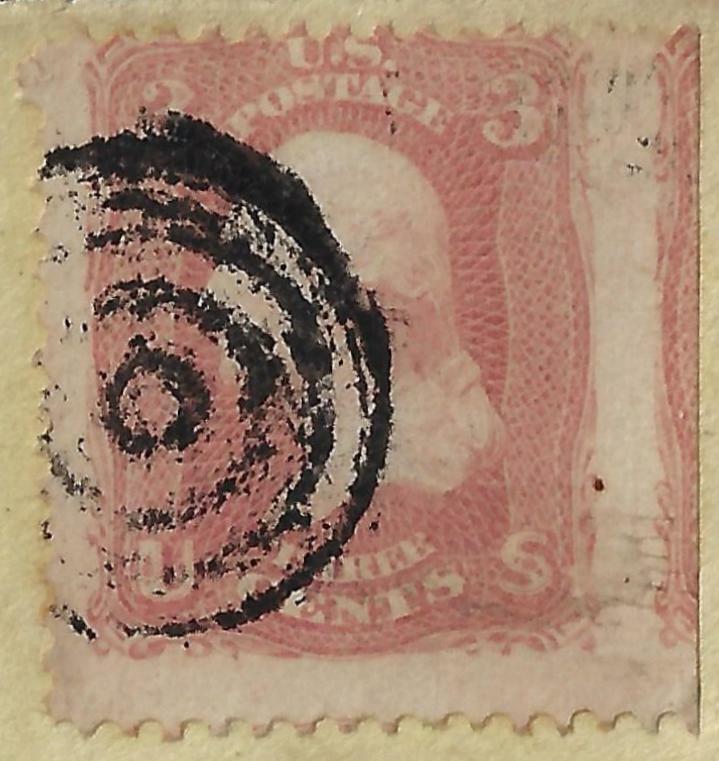 US 1860s Three Cents Sc 65 Jumbo Margins W/ Imperf Between Right ...