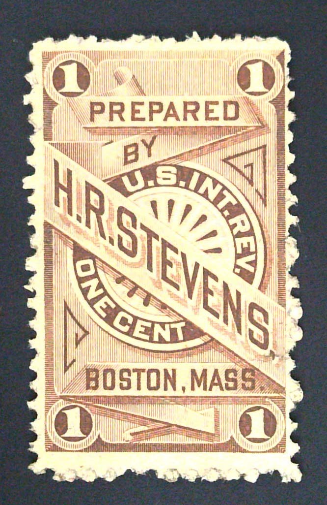 Scott #RS228d - 1c Brown - Wmk 191R - H.R.Stevens | United States ...