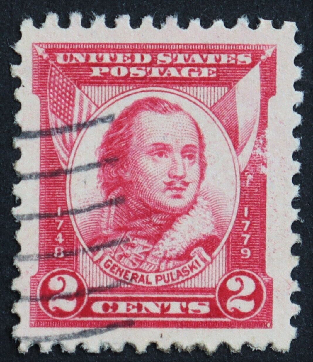U.S. Used #690 2c Pulaski, XF - Superb Jumbo. Face-Free Cancel. A Gem ...