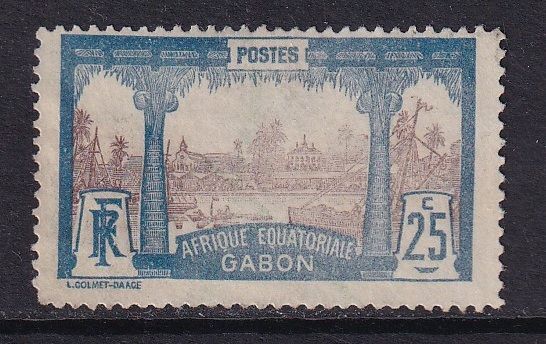 Gabon #58 used 1910 Libreville 25c ''Afrique Equatoriale'&... | Africa ...