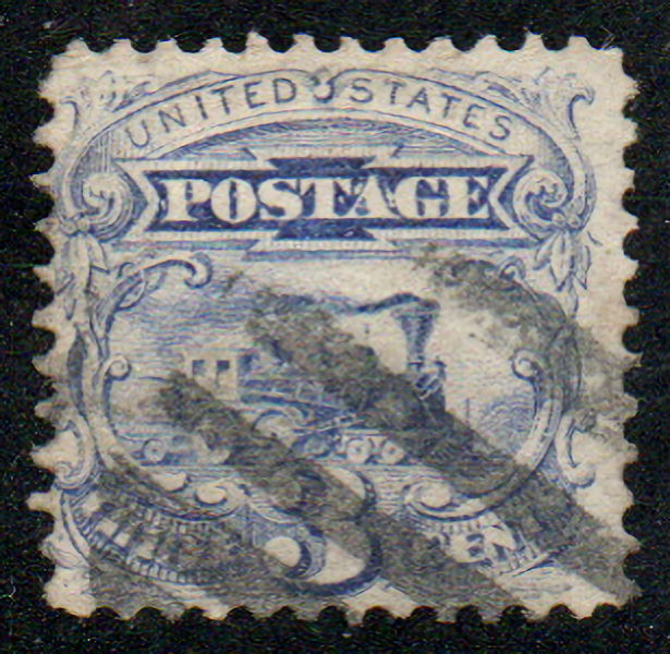 US #114 F/VF used, fresh color and impression, a super cancel, used ...