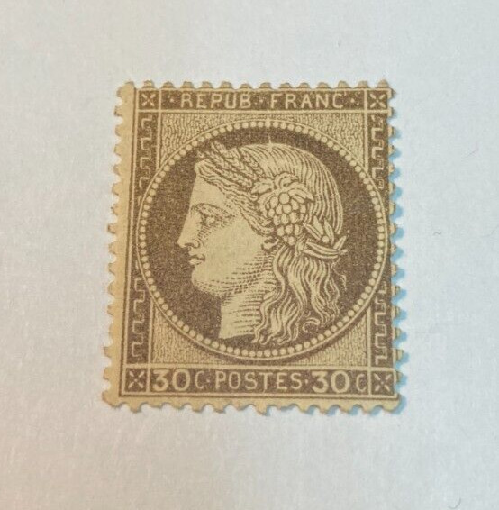 Kappystamps France #62 1873 30c Larger Numerals Mint OG Hinged Gs1608 ...