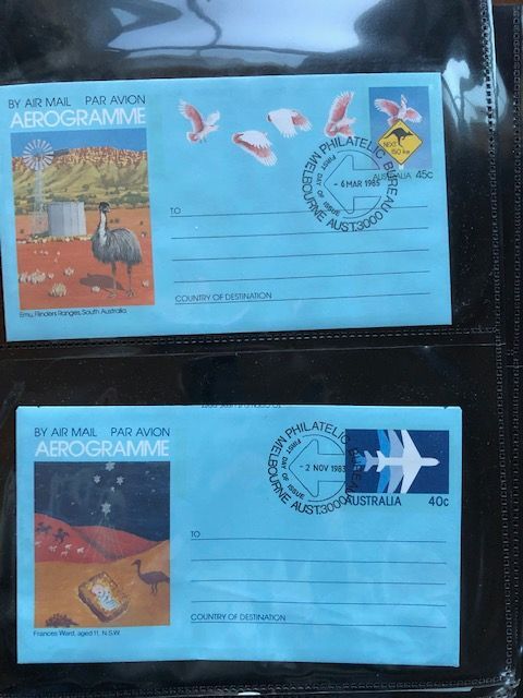 Australia Binder - 34 Pages with Air Post Covers in Sleeves and Binder ...
