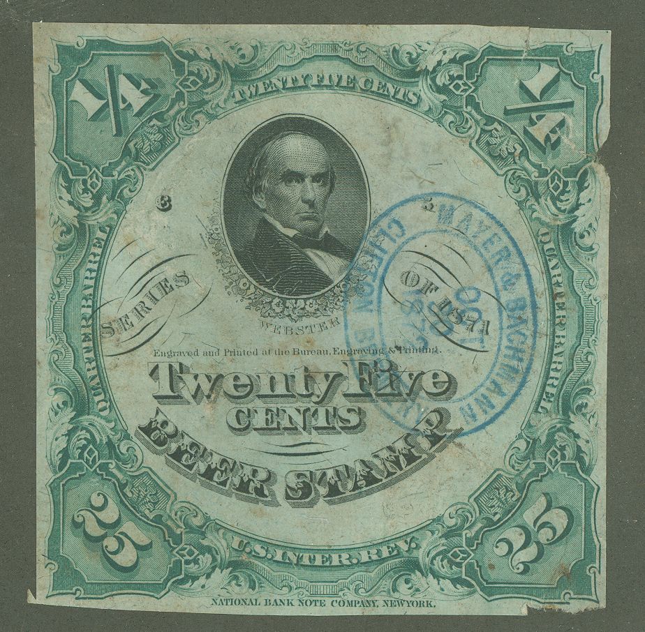 United States #REA22b Single | United States, Revenues - Beer Stamp ...