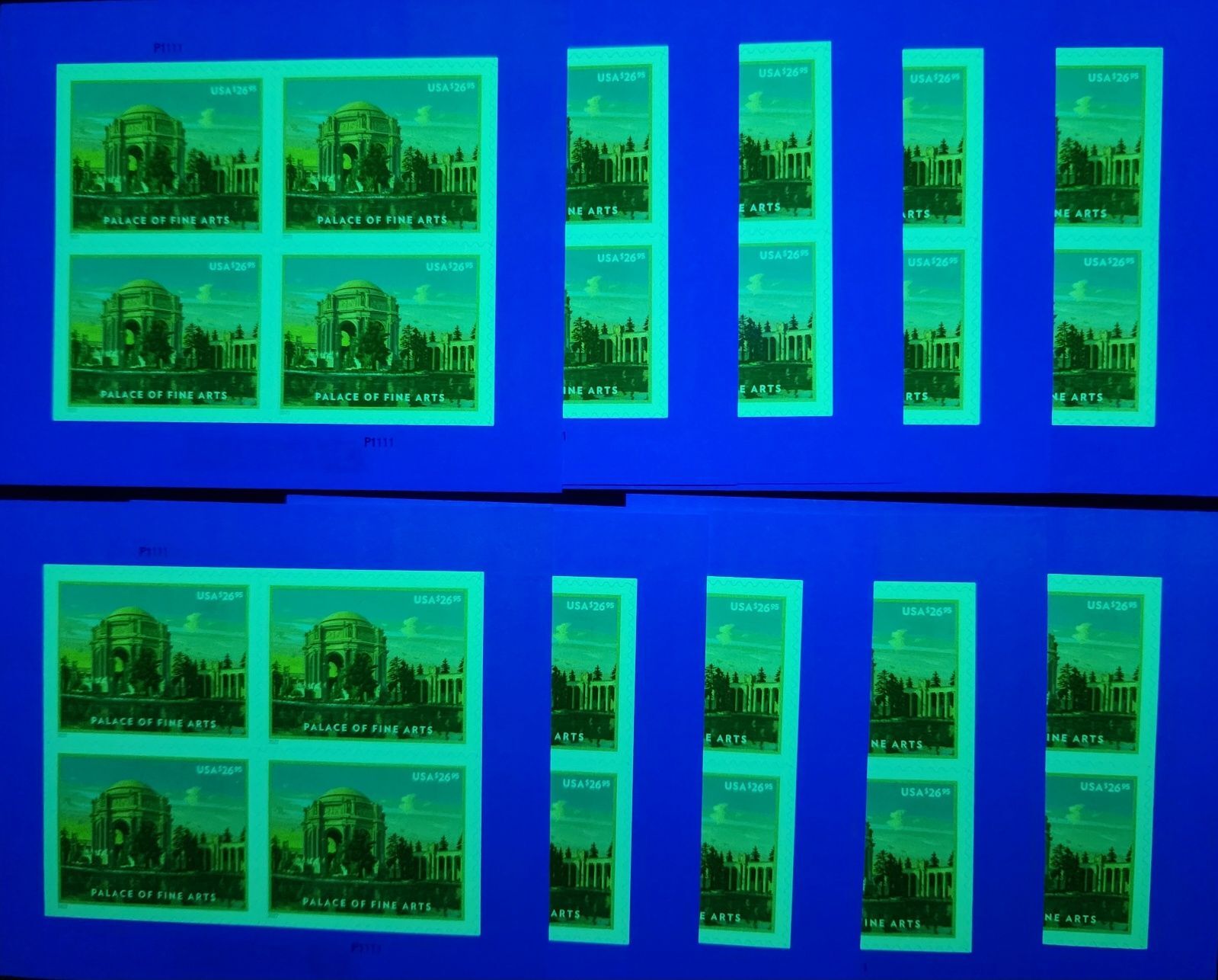 USA Stamps 10pcs Cosmic Cliffs + 10pcs Palace of Fine Arts NMH VF Free ...
