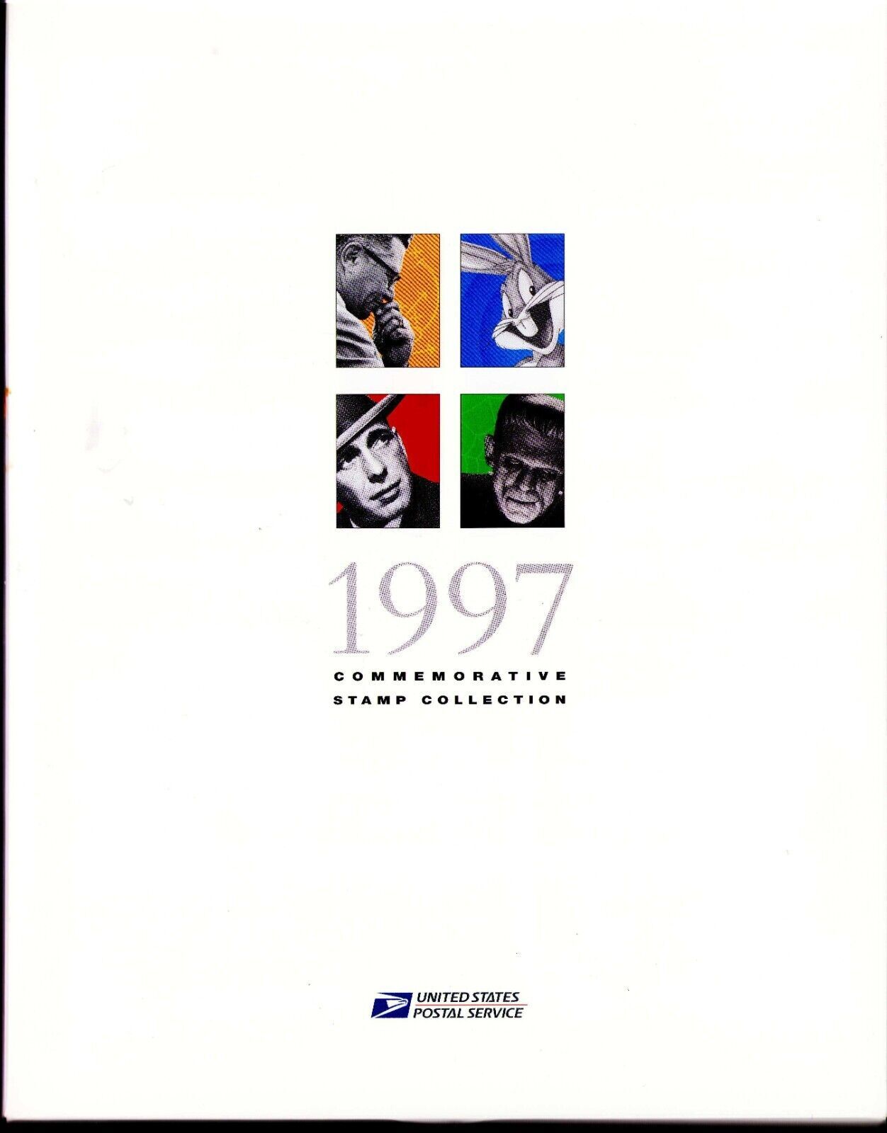 1997 US Stamp Yearbook & Pack of Stamps As Sold By USPS Complete With ...