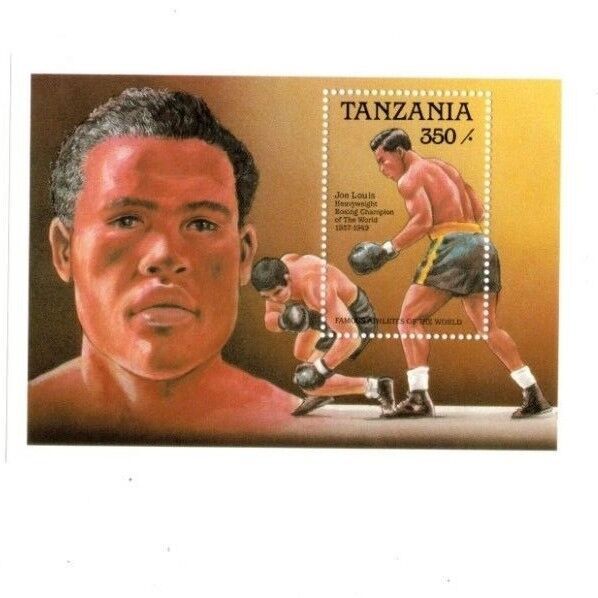 Tanzania 1988 - Joe Louis Boxing Champion - Souvenir Stamp Sheet Scott ...