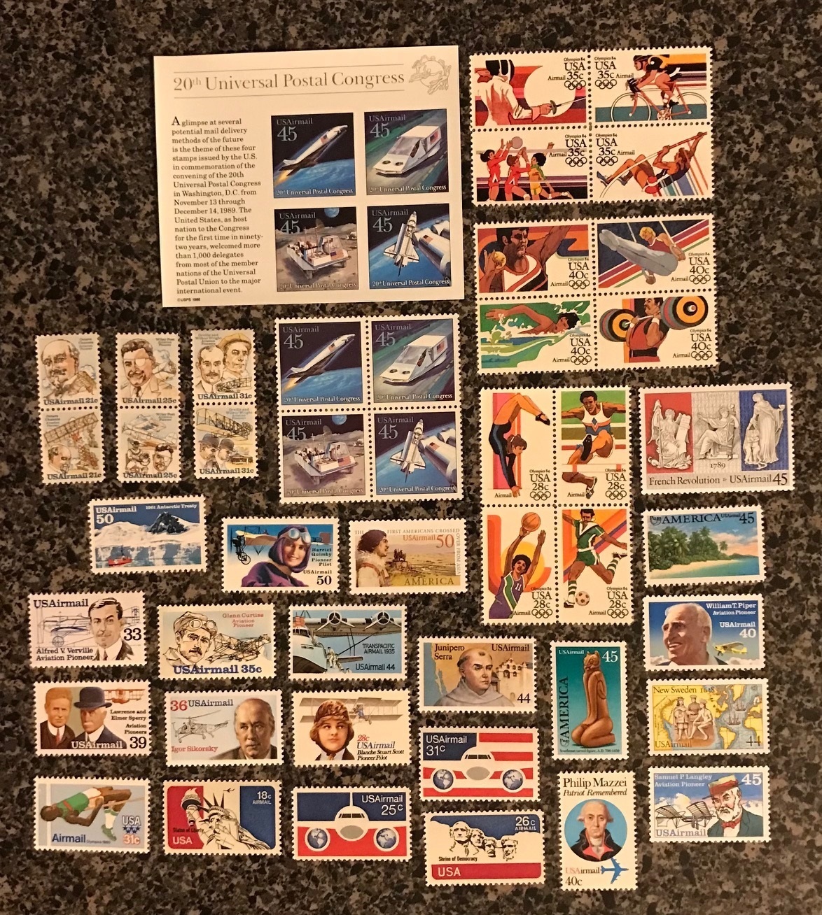 C87 to C131 US Airmails, MNH, full set of 45 | United States, Air Mail ...