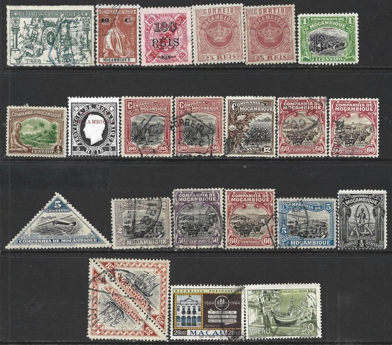 Collection LOT 13528 Portugese Colonies 23 AC Stamps 1877+ Cv+$25 ...