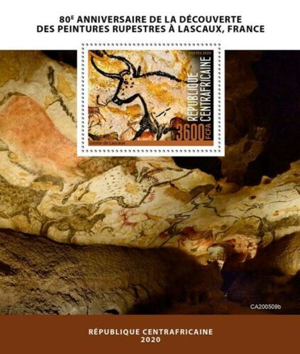 Central African Rep Prehistoric Art Stamps 2020 MNH Cave Paintings ...