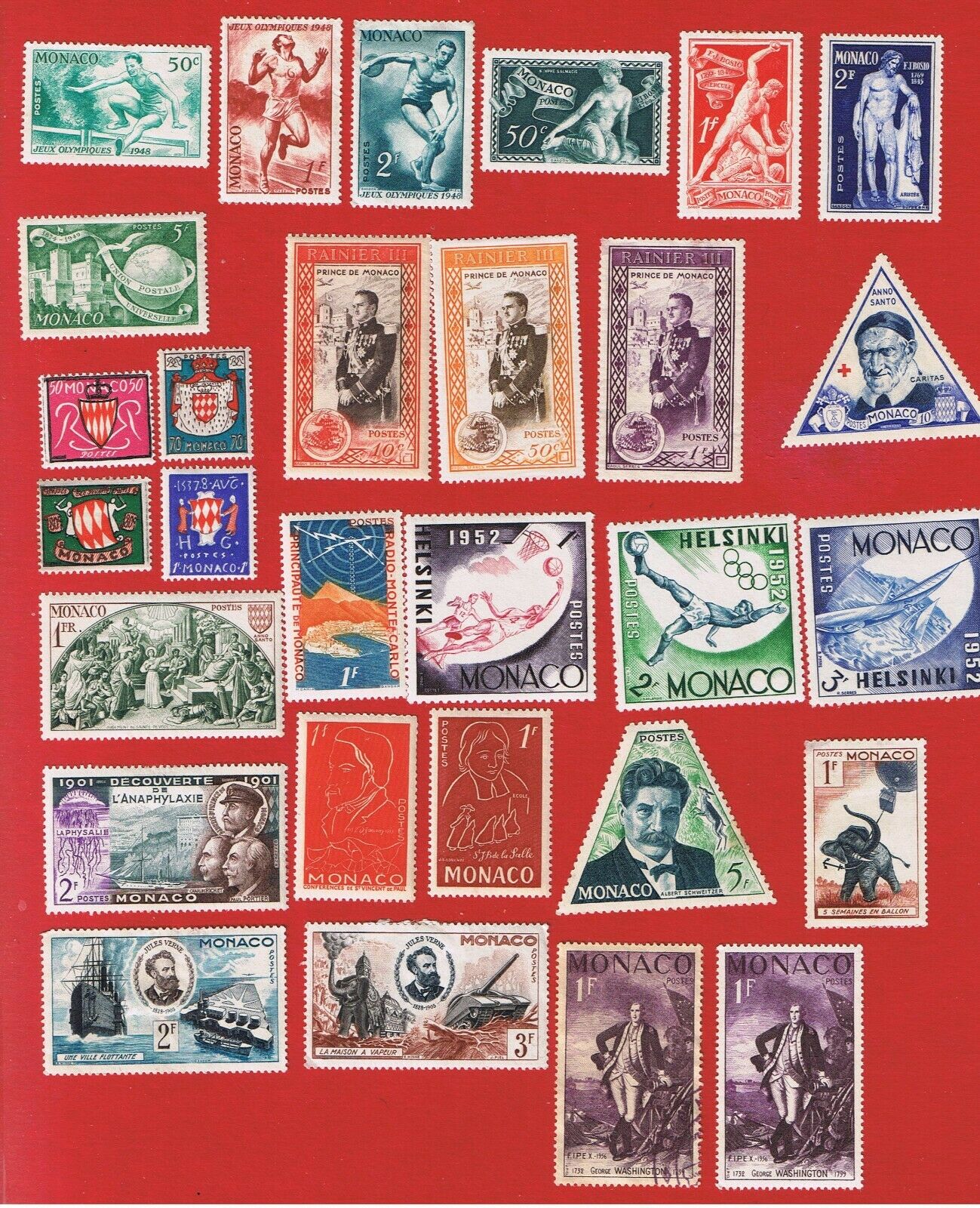 Monaco #204//J58 MVFLH &VF used Various Stamps | Europe - Monaco ...