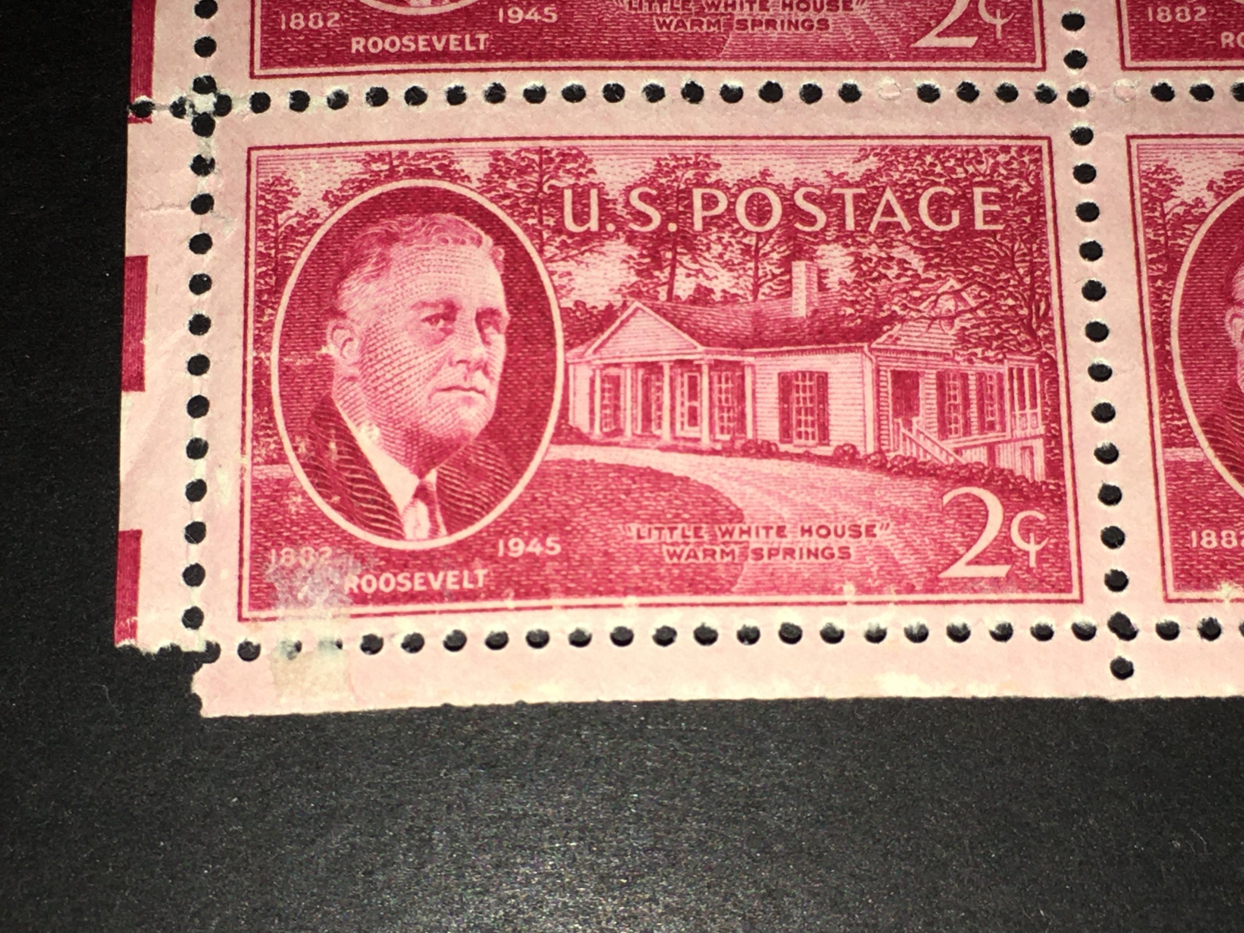1945 sheet of postage stamps, 2 ¢ Roosevelt, Sc# 931 / HipStamp