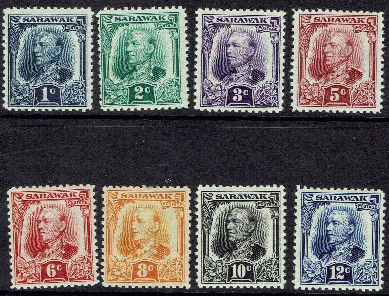 Sarawak 1932 Raja Brooke Range to 12c | Asia - Malaysia, Stamp / HipStamp