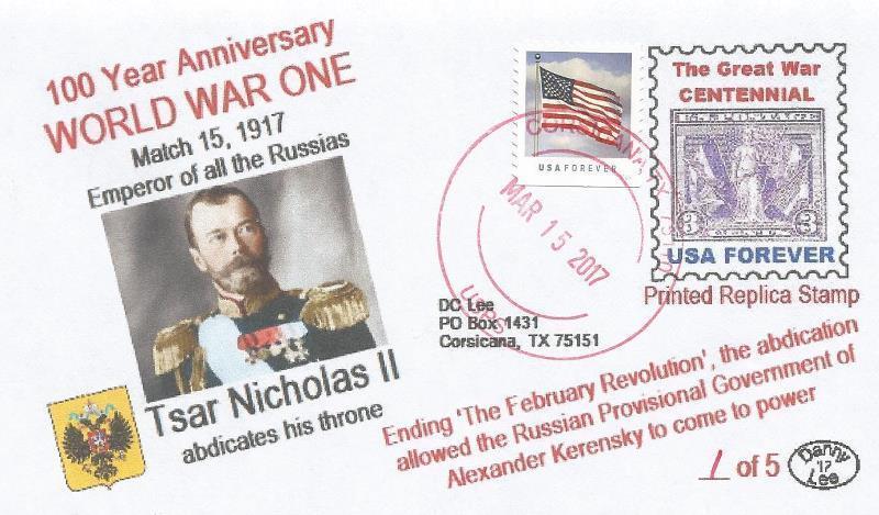 100 Year World War One 15 MAR 1917 Tsar Nicholas II Abdicates #1 of 5 ...