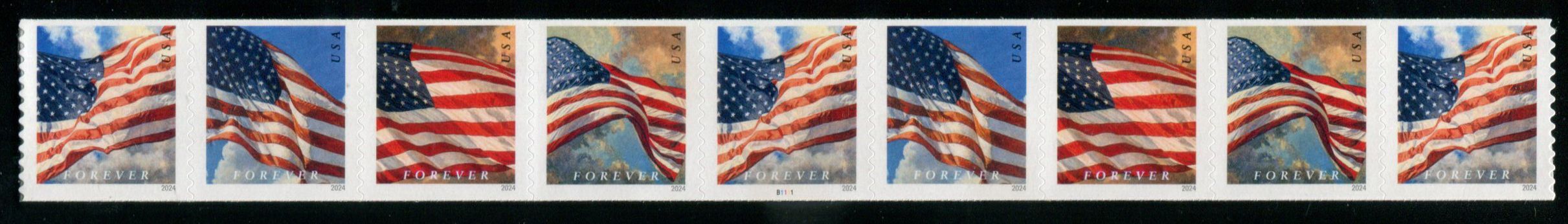 5878a US (68c) Flags w/Clouds-Sky SA coil, MNH PNC/9 B1111 | United ...