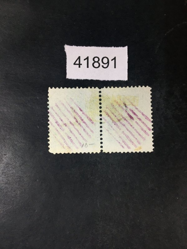 US Stamps # 68 Pair Magenta Unusual Colour Used $125 LOT #41891 ...