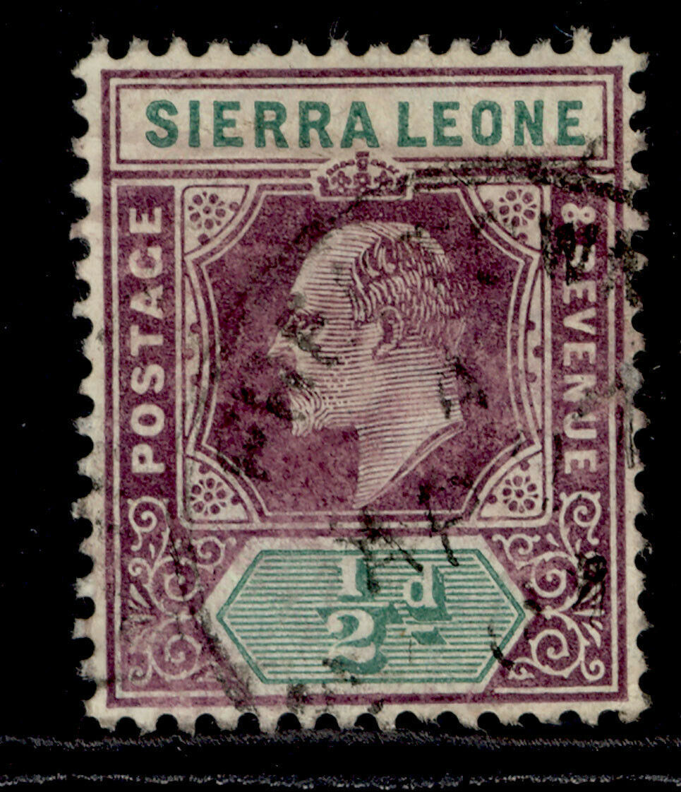 SIERRA LEONE EDVII SG86, ½d dull purple and green, FINE USED. | Africa ...