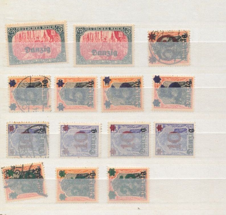 Danzig 1920s M&U Collection (Apx 400+) Surcharges Airmail CP2665 ...