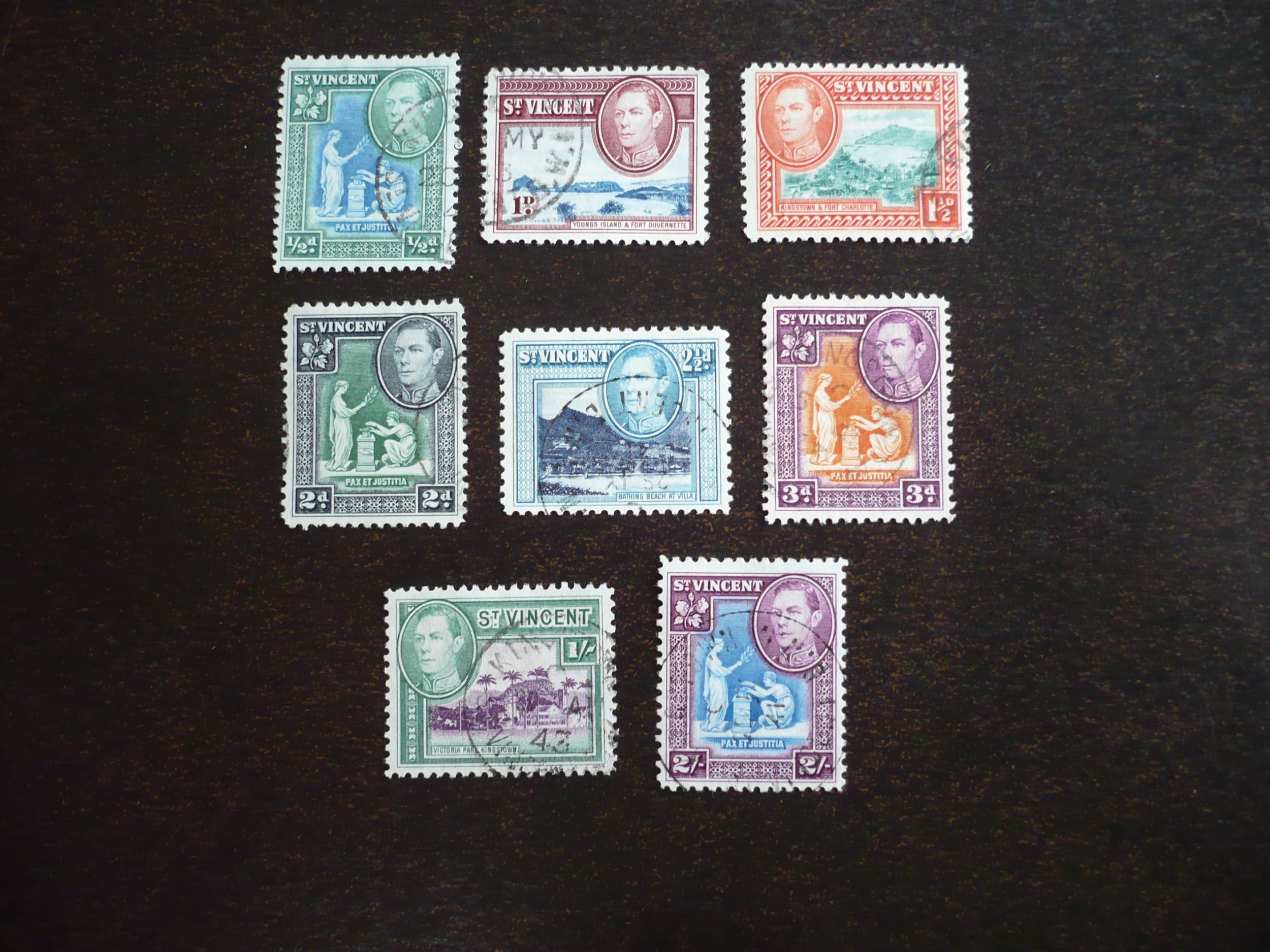 Stamps - St. Vincent - Scott# 141-146,148-149 - Used Part Set of 8 ...
