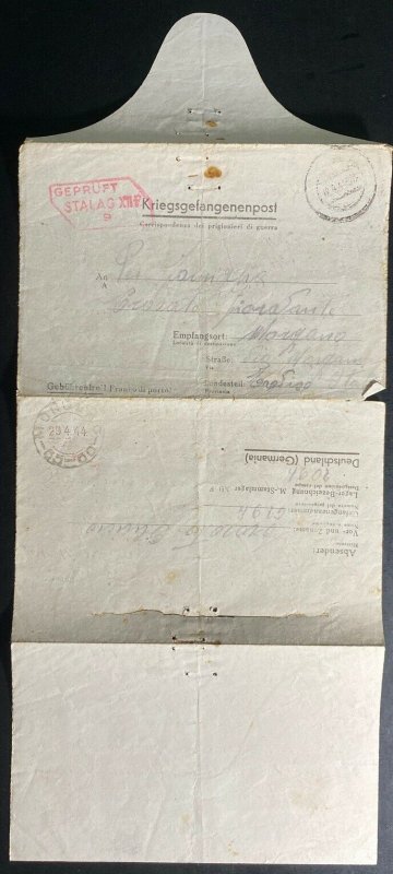1944 Germany Stalag 12F POW Prisoner of War Letter Cover To Morgano ...