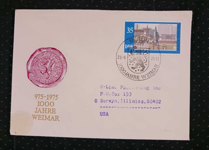 J) 1975 Germany, 100 Years of Weimar, FDC | Europe - Germany & Colonies ...