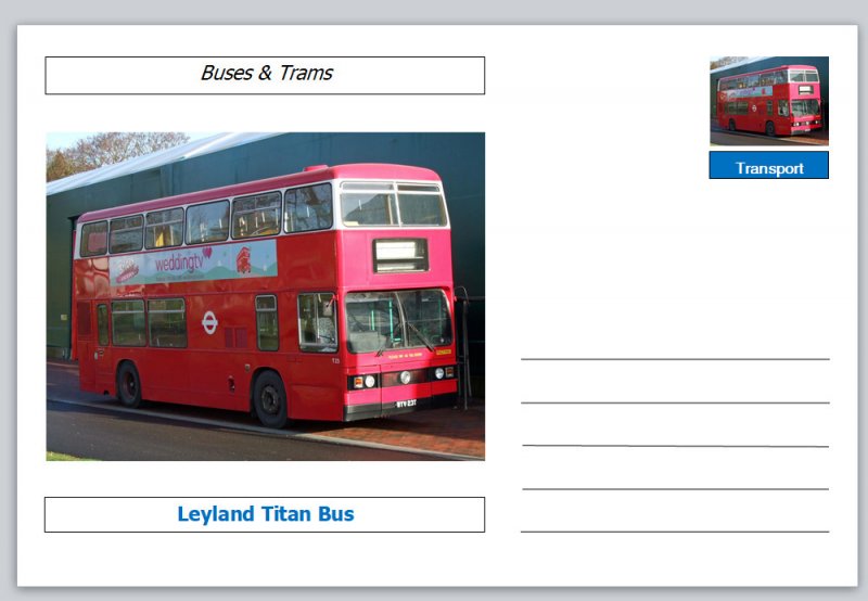 Buses & Trams - Leyland Titan Bus souvenir postcard mint | Great ...
