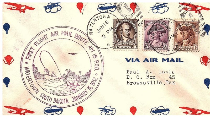 USA 1932 First Flight Cover Cachet Details Below | United States, Air ...