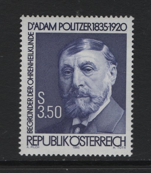 Austria #1326 MNH 1985 physician Adam Politzer | Europe - Austria ...