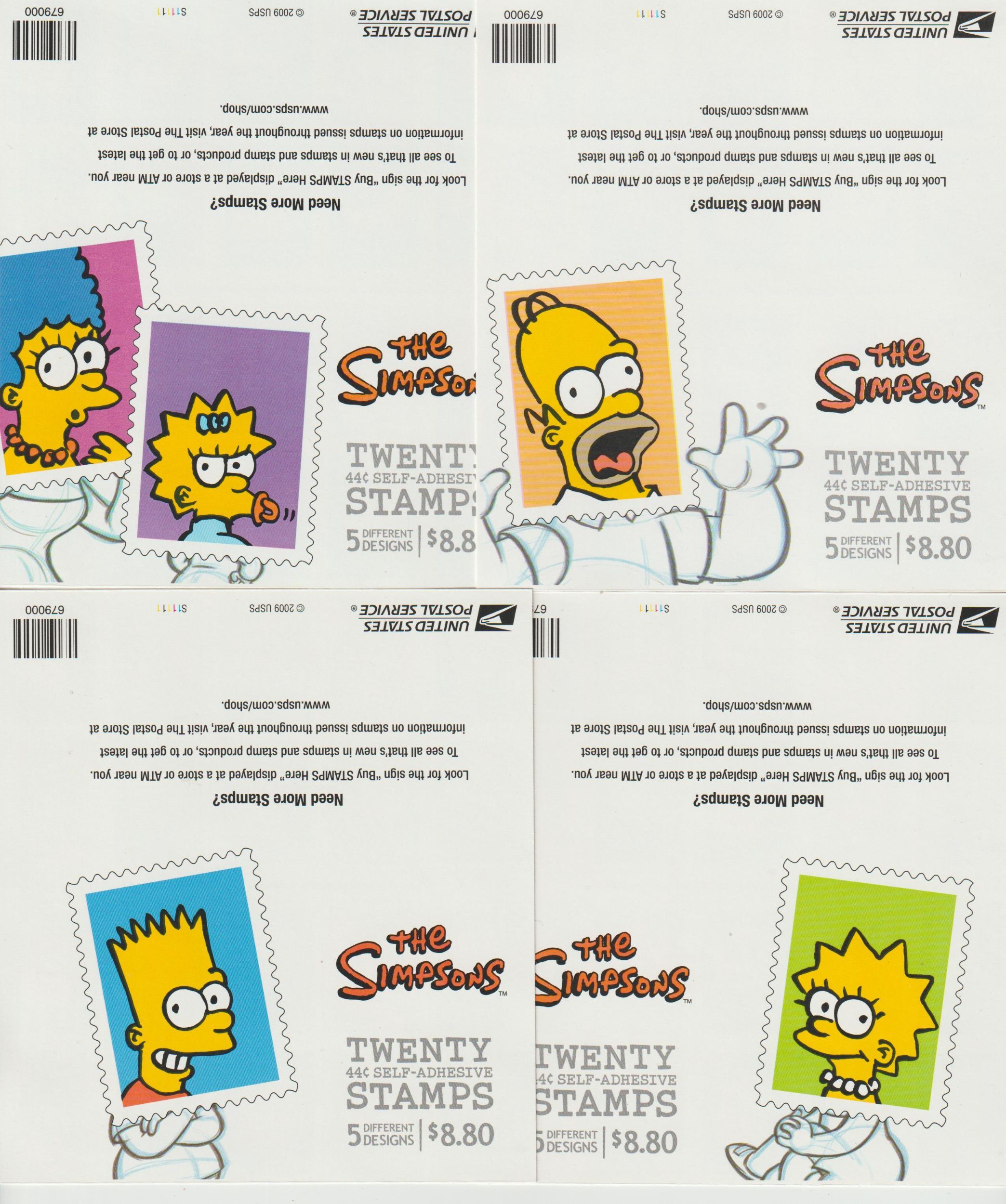 United States SC 4399-4402a MNH. Four Full Sheets. Different backs ...