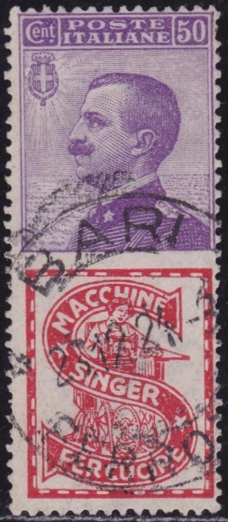 ITALY 1924/25 Advertising stamp 50c Singer Used B16064 | Europe - Italy ...