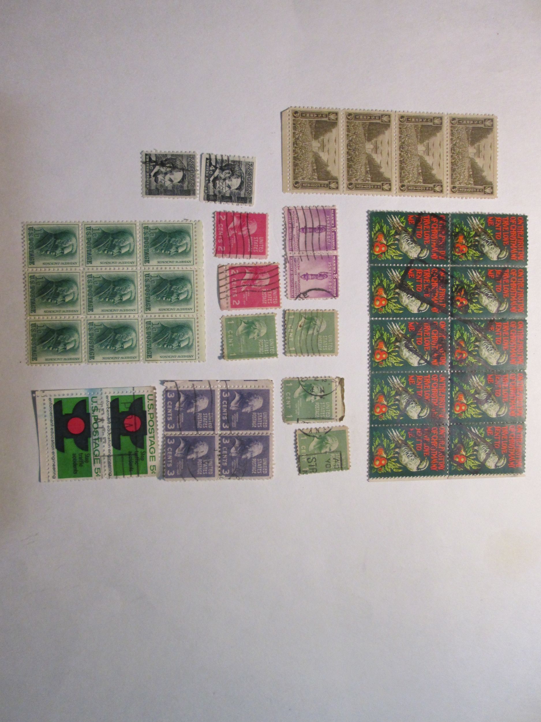 USA lot. Blocks, 1 - 2 - 3 CENTS STAMPS. UNCHEQUED. | United States ...
