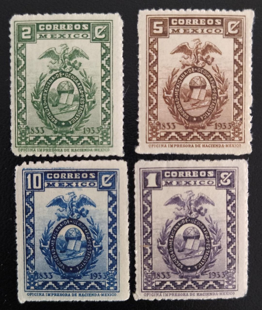 Sd)Mexico. Mexican Society of Geography and Statistics. Eagle. Globe ...