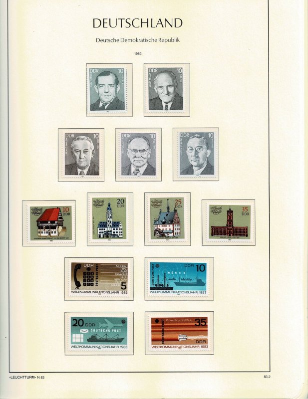 1980 – 1989 Germany DDR Collection in Red Binder | Europe - Germany ...