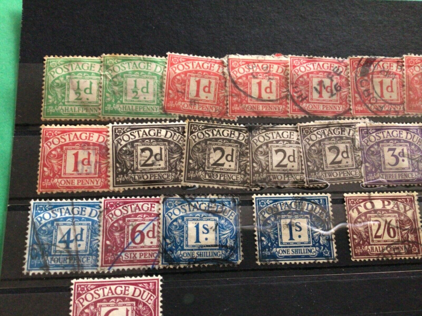 Great Britain King George V1 postage due used stamps A12419 | Great ...