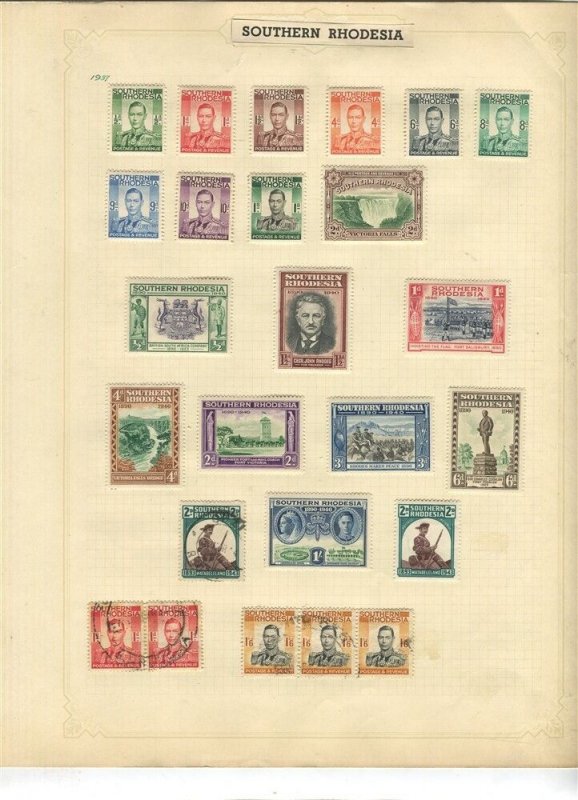 RHODESIA; 1938-40s early GVI issues fine Mint & used lot to 1s.6d ...
