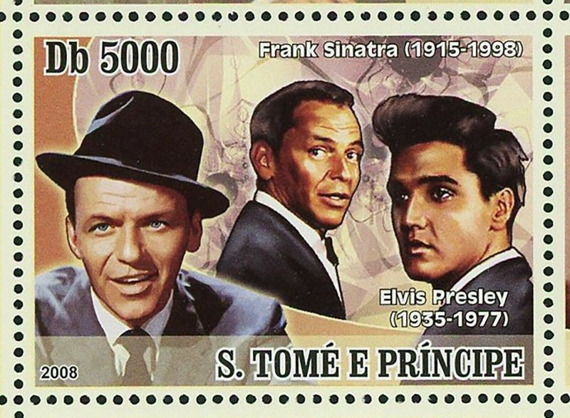 Frank Sinatra Stamp John F. Kennedy Elvis Presley Ronald Reagan S/S MNH ...