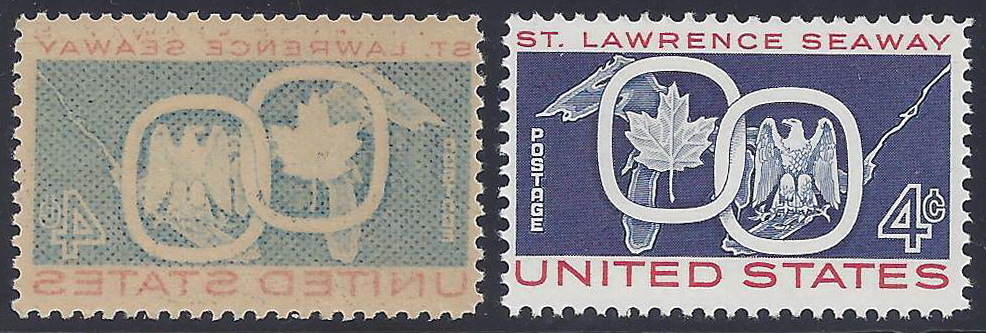 1131 - Bold Reverse Offset Image Error / EFO "St. Lawrence Seaway" Mint ...