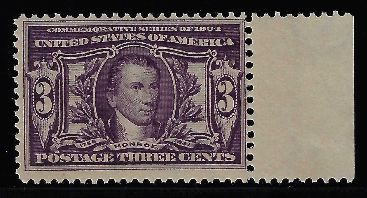 Scott #325 - Fine-OG-NH - Right sheet margin. Gorgeous deep shade - SCV ...