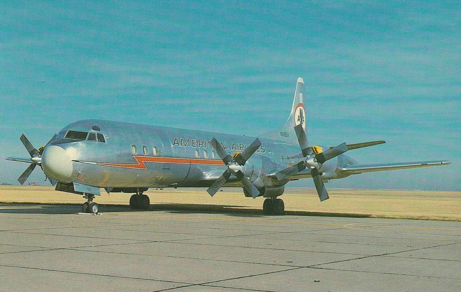 6870 Aviation Postcard AMERICAN LOCKHEED L-188A ELECTRA Airlines ...
