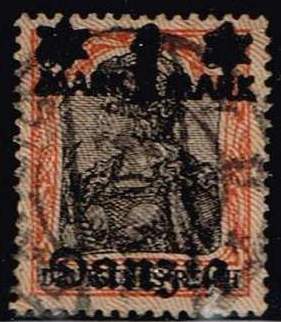 Danzig 1920,Sc.#25b used Germania - Overprint Peaks of burelage ...