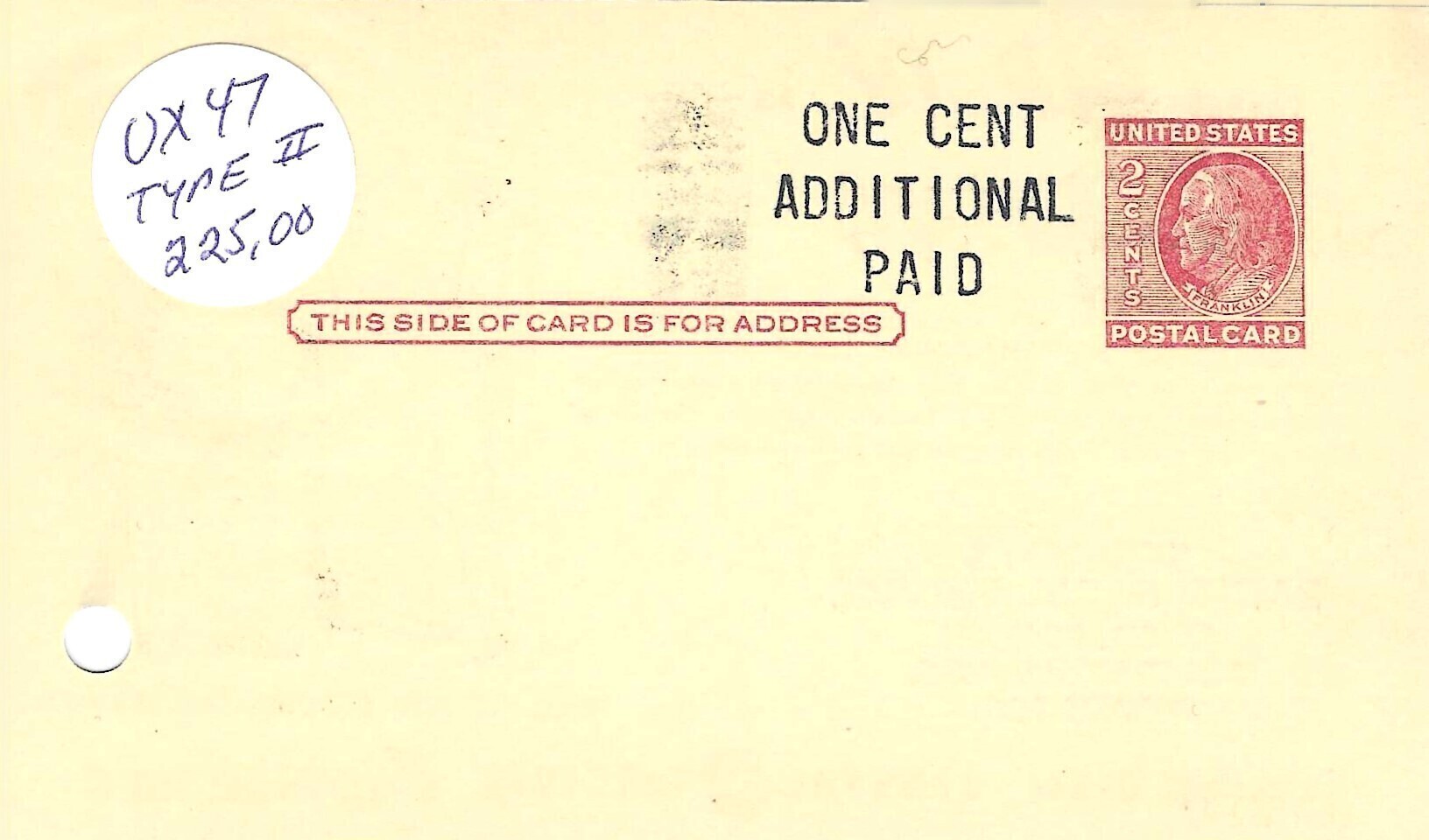 Scott# UX47 GE Type 2 US Postal Card | United States, Postal Cards ...