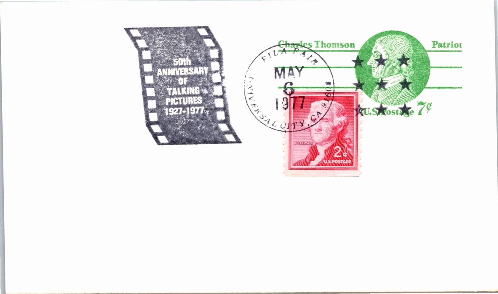 US Postal Card Special Pictorial Postmark 50th Anniv of Talking ...