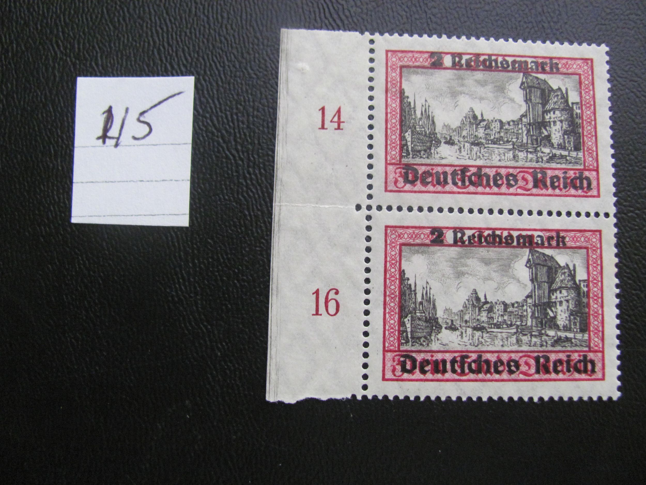 Germany Danzig 1939 MNH Danzig High Value Pair XF 140 (115) | Europe ...